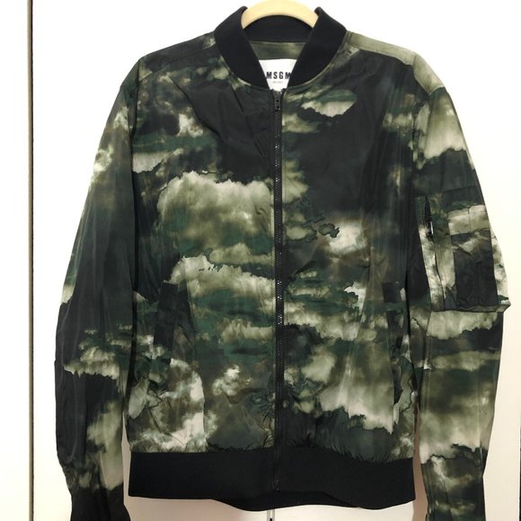 MSGM | Jackets & Coats | Msgm Cloud Print Bomber Jacket Mint Size Large | Poshmark